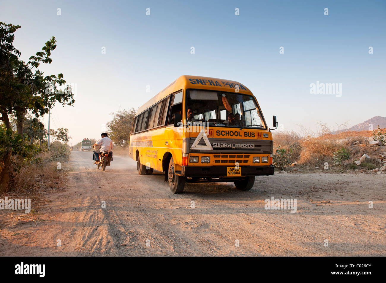 Indian school bus hi-res stock photography and images - Alamy