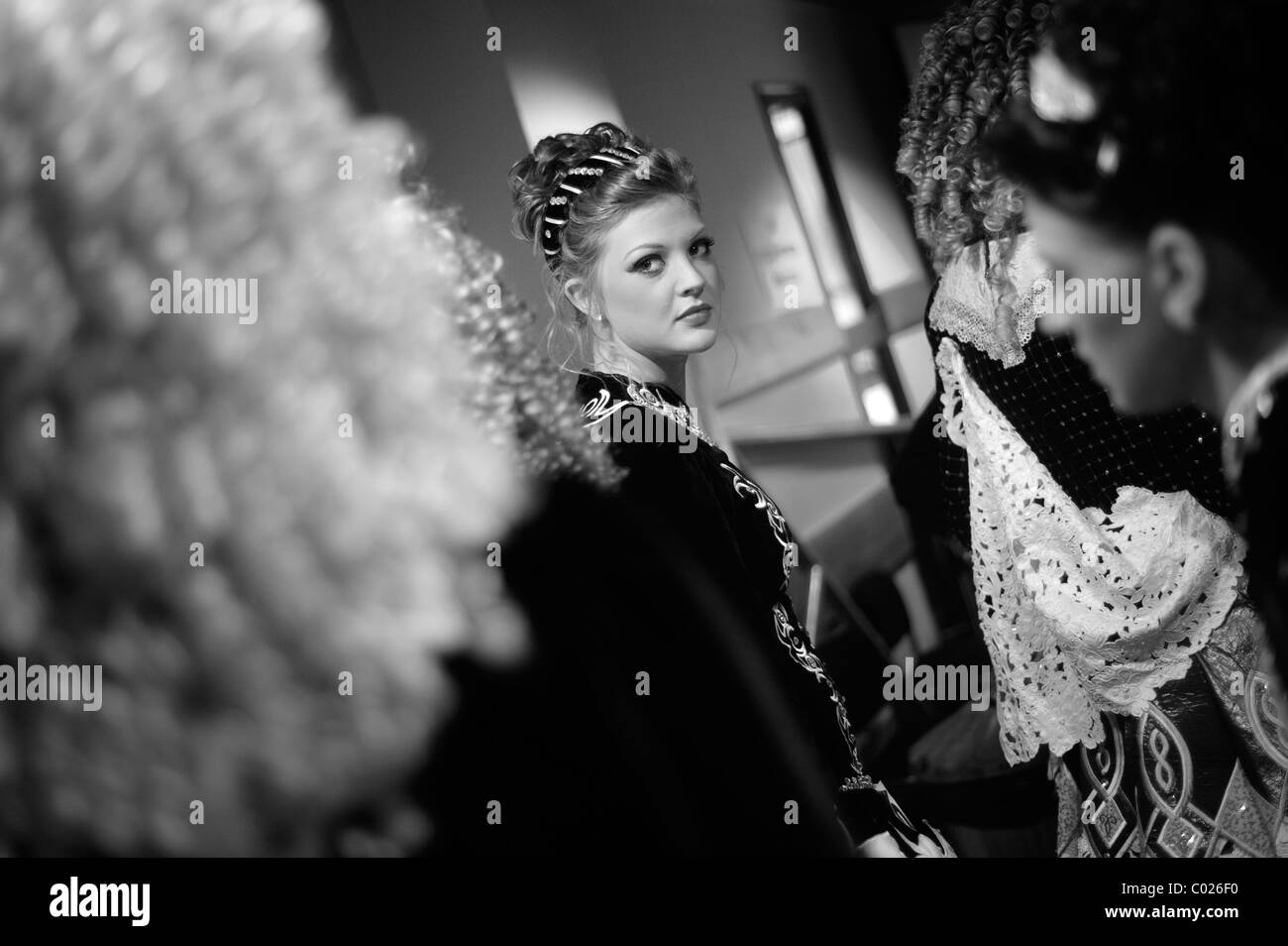 Dancers backstage. 2010 World Irish Dancing Championships at the ...