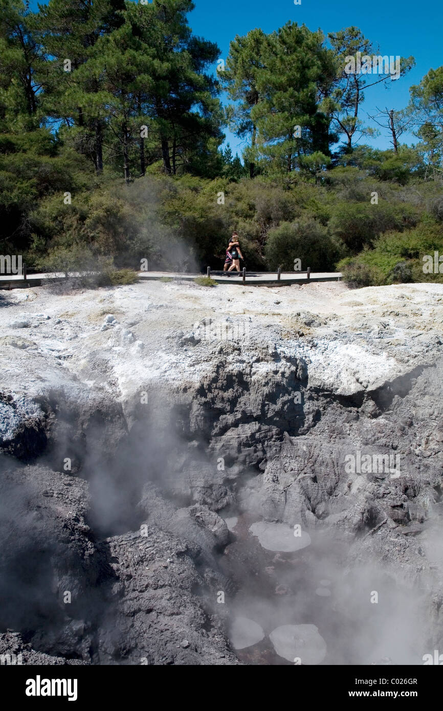 mud pools, Wai-O-Tapu Thermal Wonderland, between Taupo and Rotorua ...
