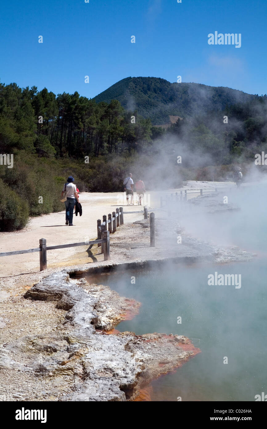 mud pools, Wai-O-Tapu Thermal Wonderland, between Taupo and Rotorua ...