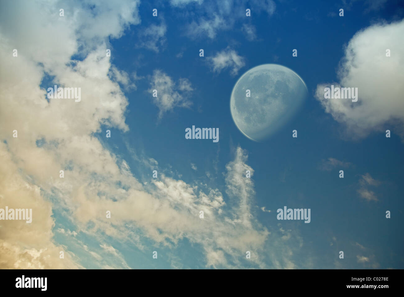 Landscape space big moon hi-res stock photography and images - Alamy