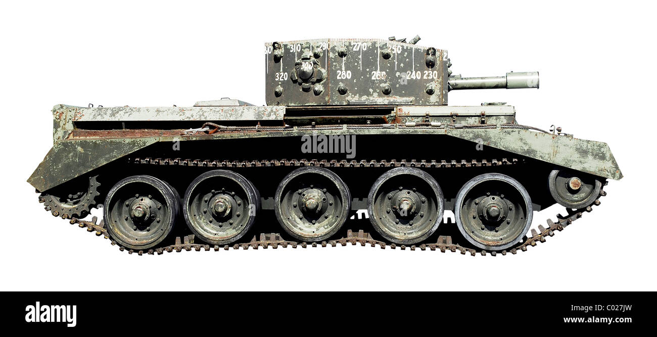 Old tank of profile isolated on white background Stock Photo - Alamy