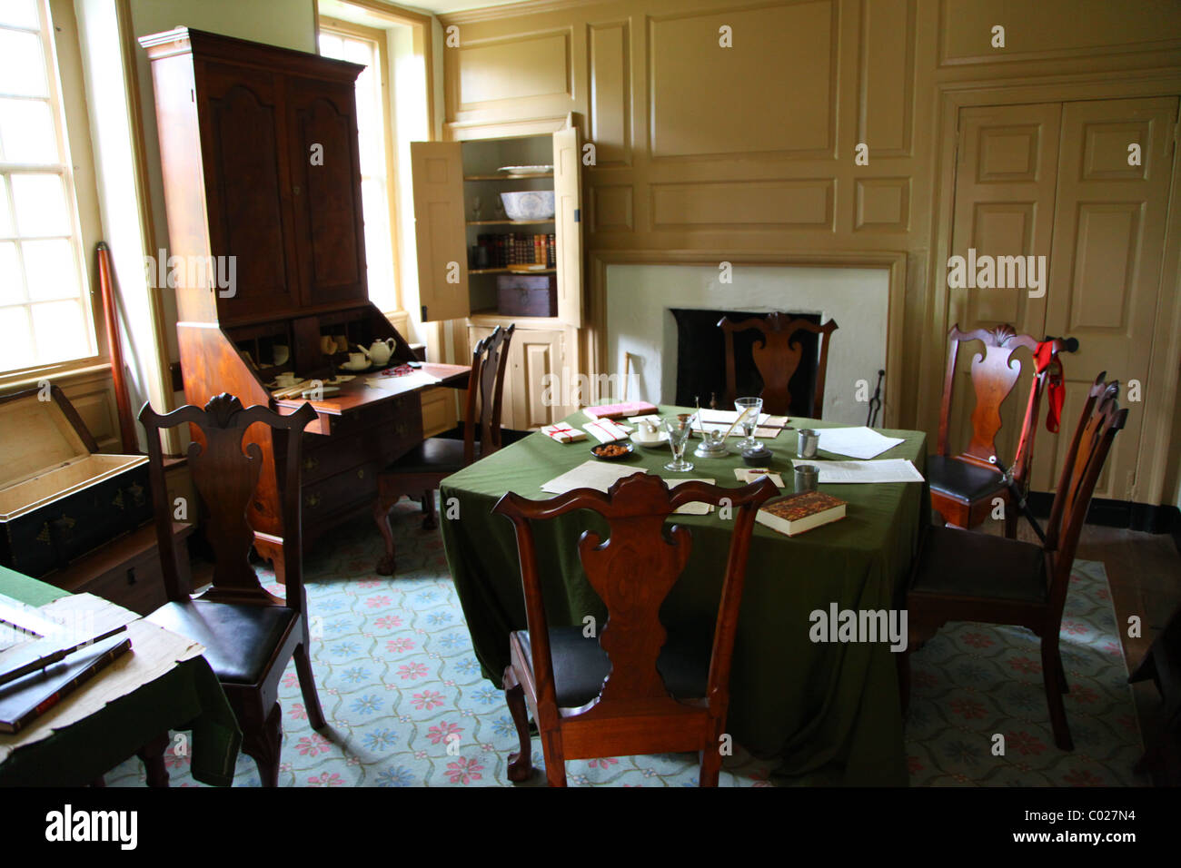 War room at Washington's house at Valley Forge Stock Photo - Alamy