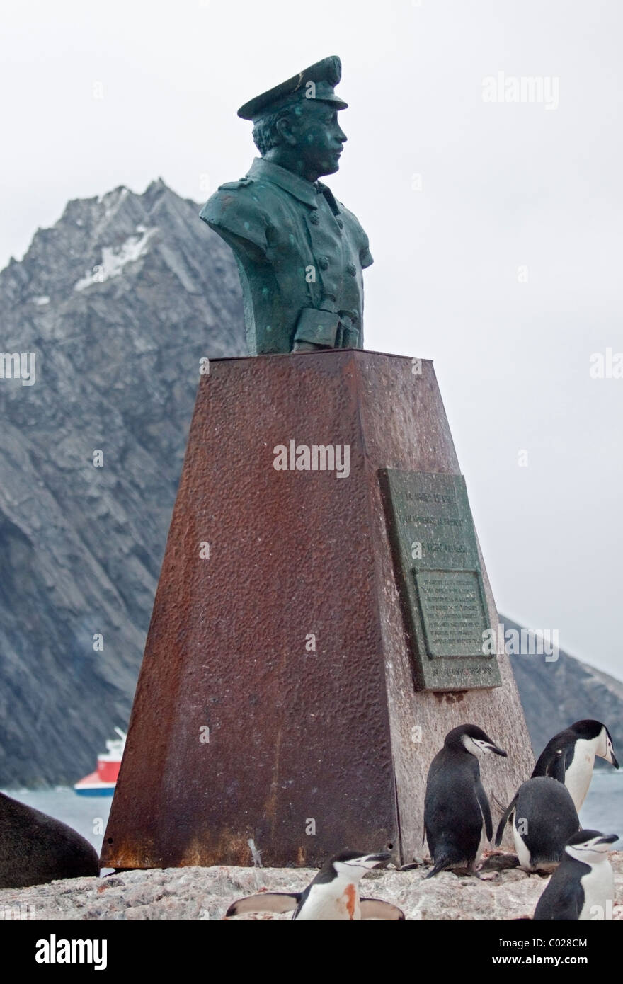 Piloto Pardo monument at Point Wild, Elephant Island, South Shetlands ...