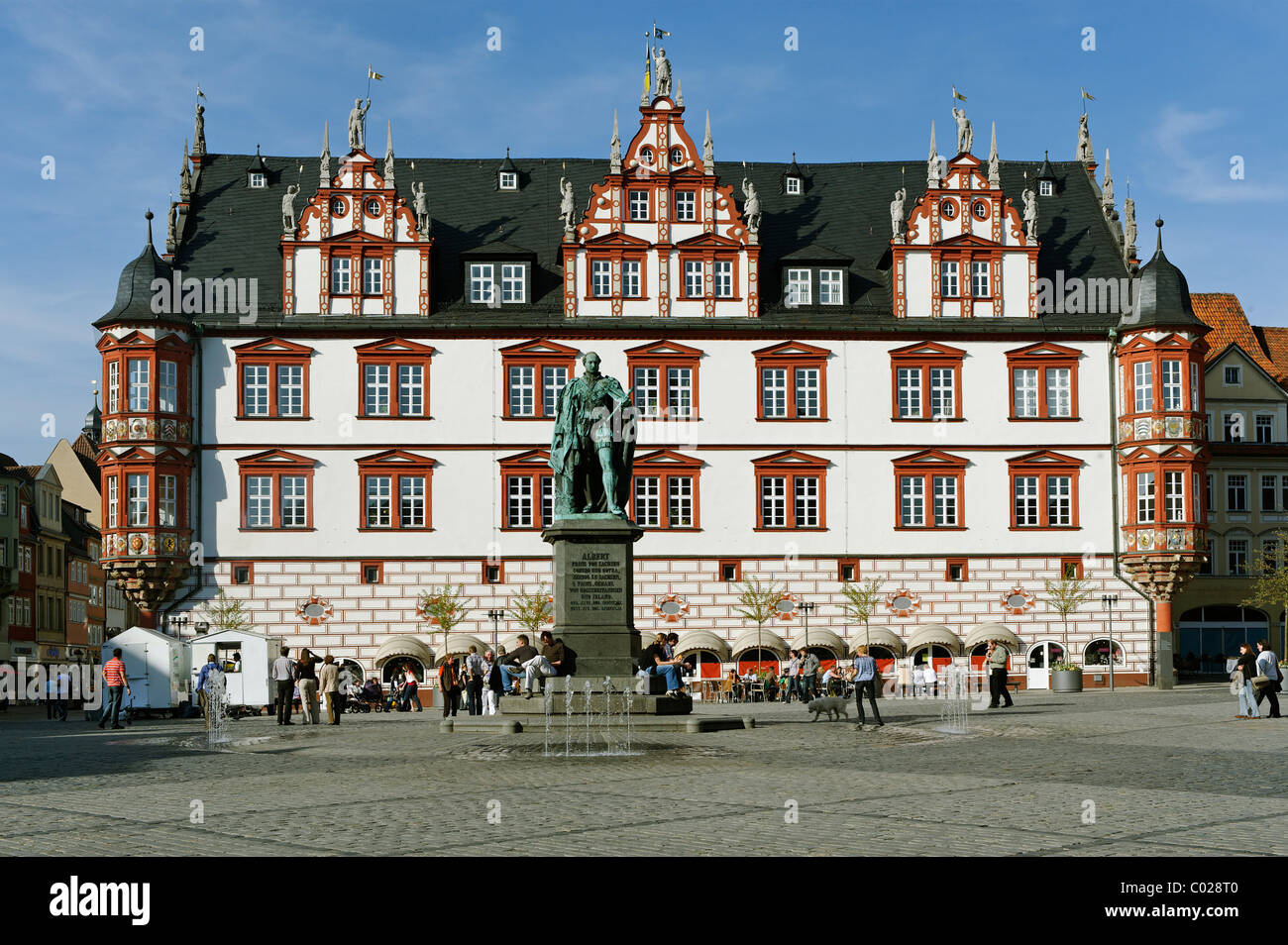 Town hall, market square, Coburg, Upper Franconia, Bavaria, Germany ...