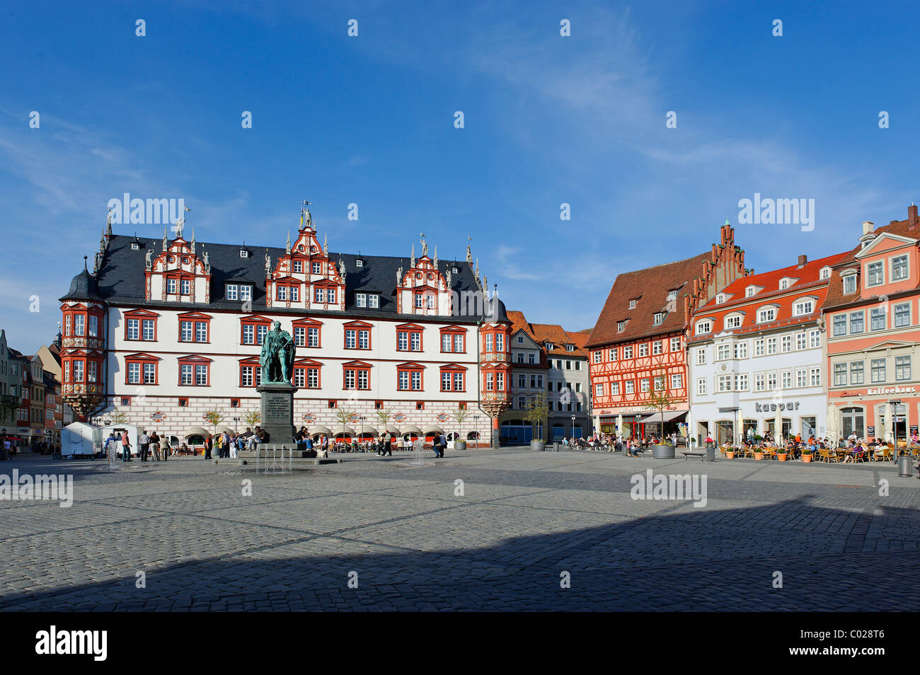 Town hall, market square, Coburg, Upper Franconia, Bavaria, Germany ...