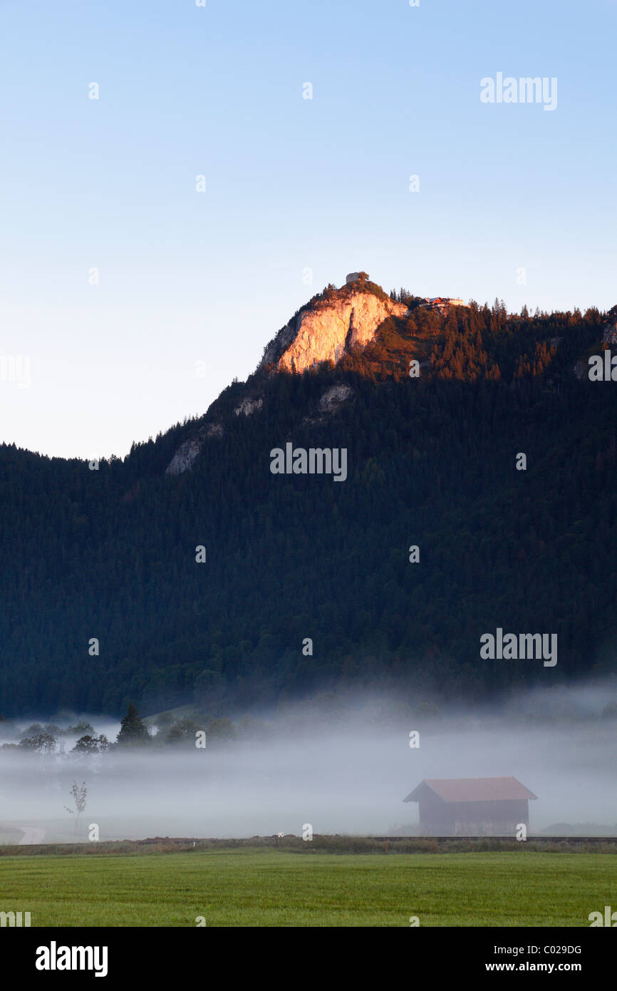Falkenstein mountain with Falkenstein Castle, Pfronten, view from ...