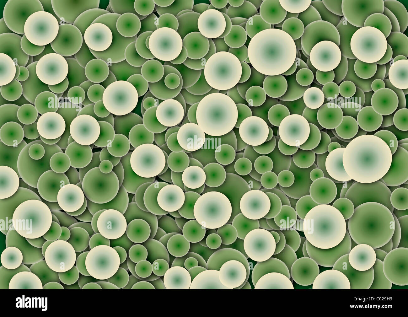 Illustration of the abstract background - green circles Stock Photo - Alamy