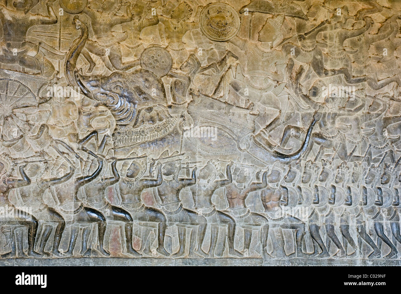Wall relief, Angkor Wat Temple, Angkor temples, Siem Reap, Cambodia ...