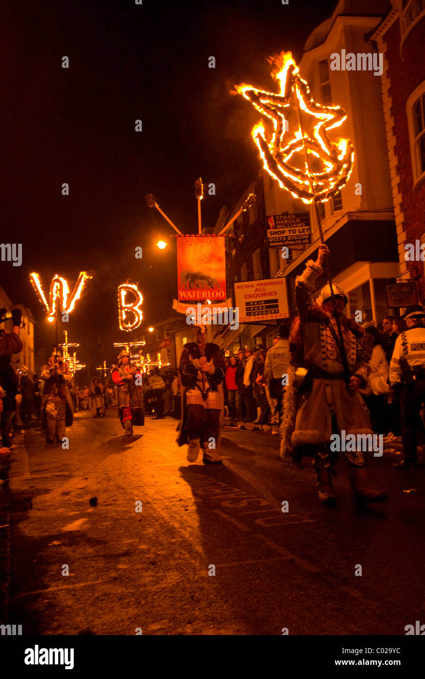 parades at Lewes Bonfire Night, East Sussex Stock Photo - Alamy
