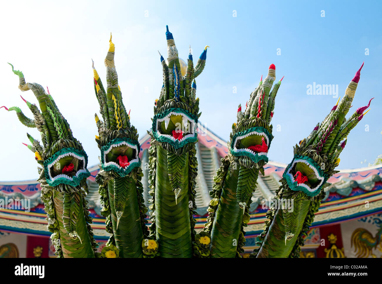 intricate flower decorations in a Buddhist temple Stock Photo - Alamy