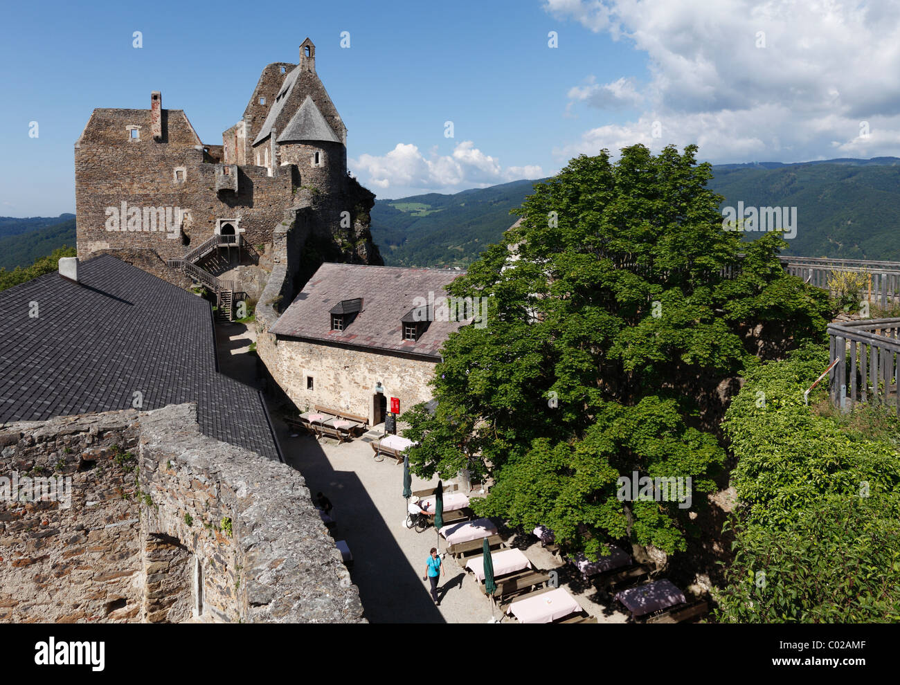 Aggstein castle ruins, Dunkelsteinerwald, Wachau, Mostviertel quarter ...