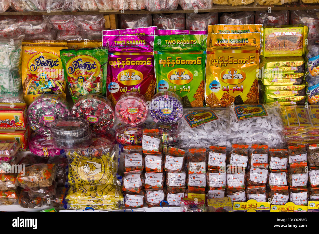 food shop for pilgrims outside Shwezigon Pagoda, Nyaung Oo, Bagan ...