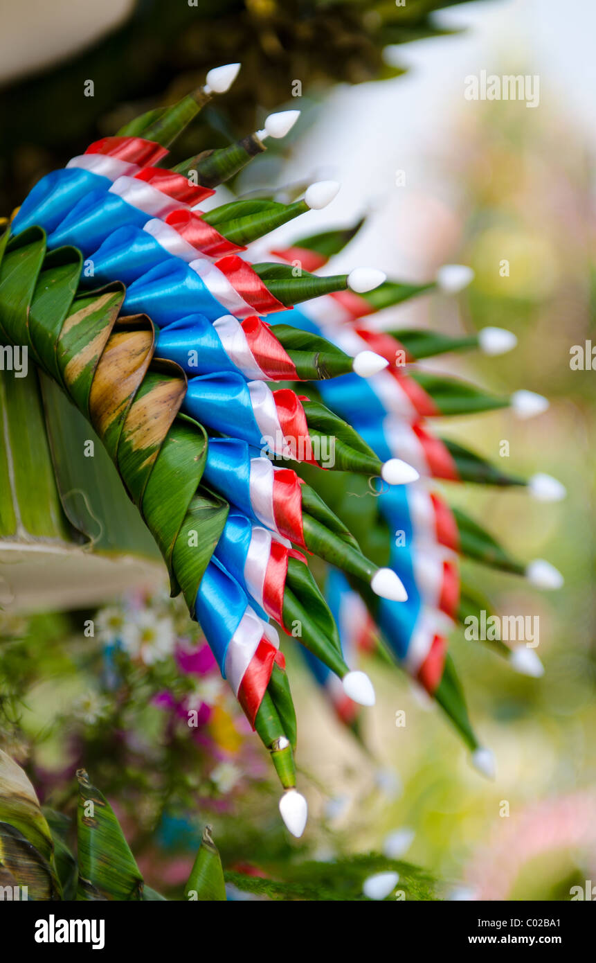 intricate flower decorations in a Buddhist temple Stock Photo - Alamy