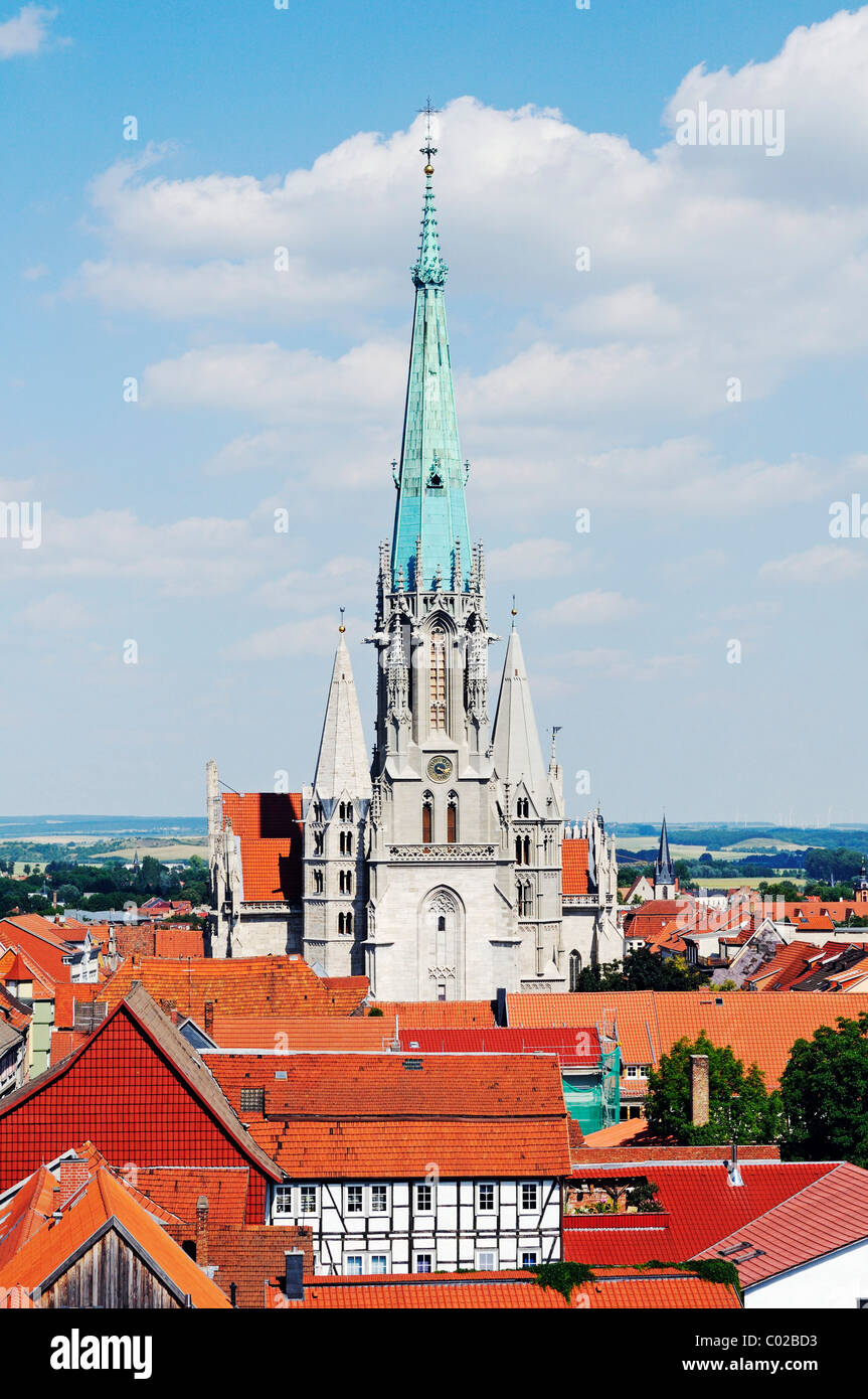 St. Mary's Church, the second largest hall church in Thuringia, city of ...