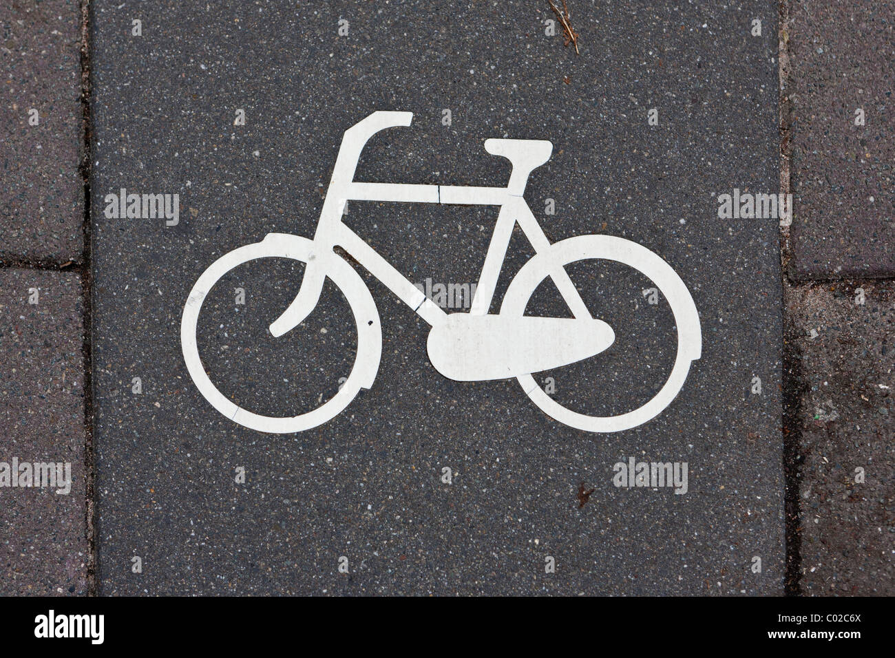 Sign for a cycle path, Amsterdam, Holland, Netherlands, Europe Stock ...