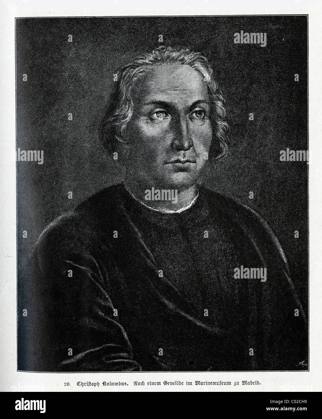 Portrait of Christopher Columbus, Cristoforo Colombo or Cristóbal Colón ...
