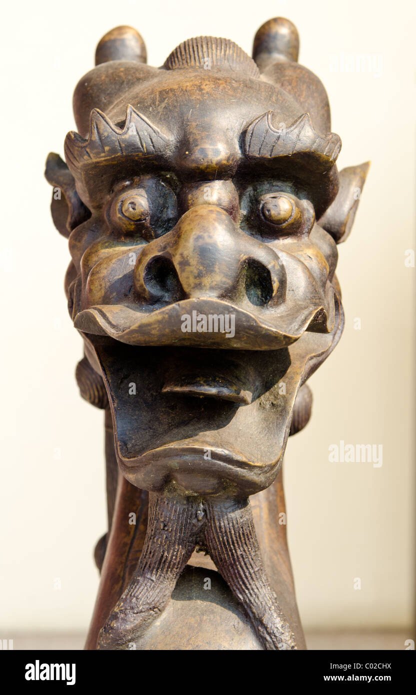Stone temple figure Stock Photo - Alamy