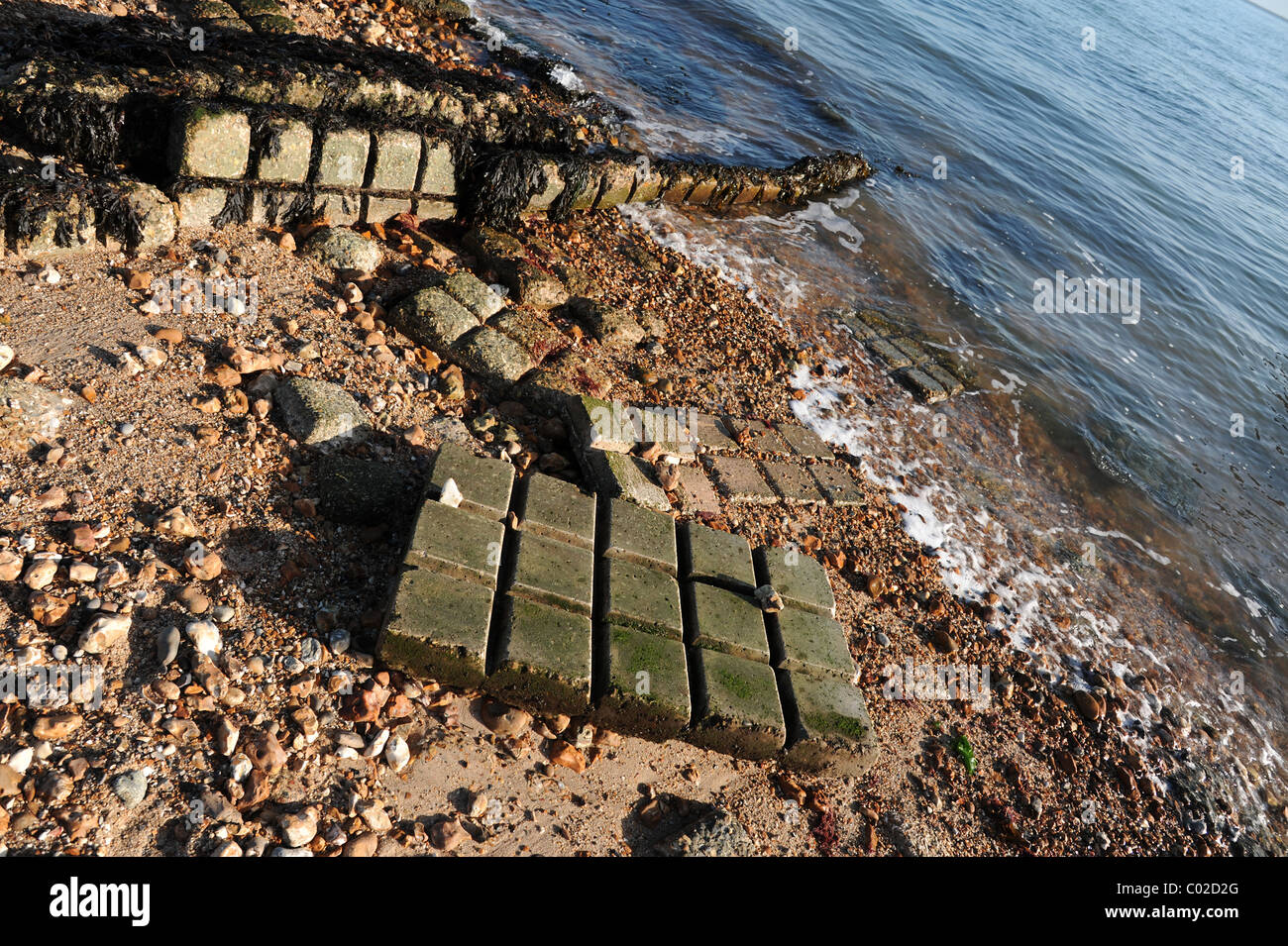 Lepe Beach contains the remains of many structures built to assist in ...