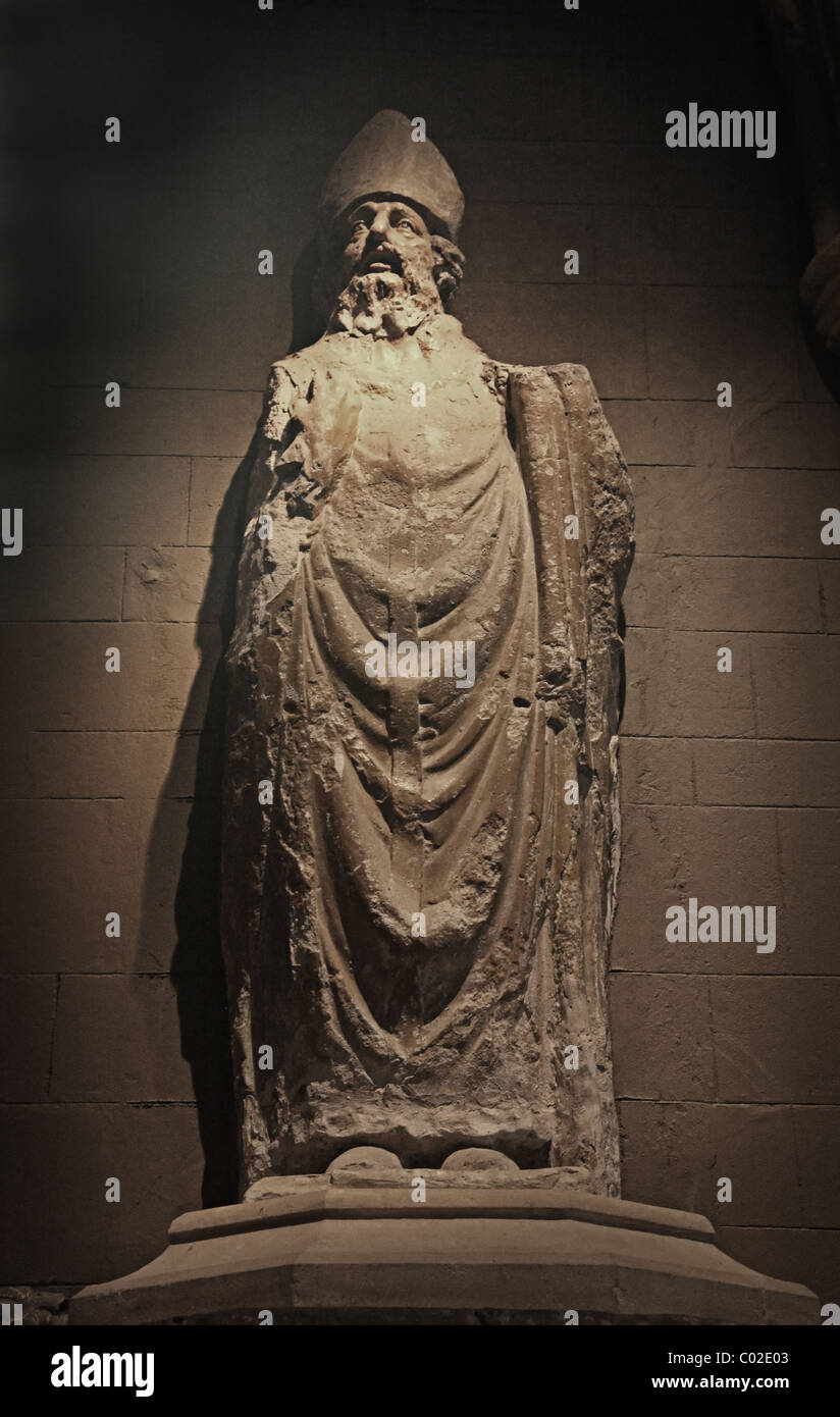 Antique Statue of St. Patrick in St. Patrick's Cathedral Dublin Ireland ...