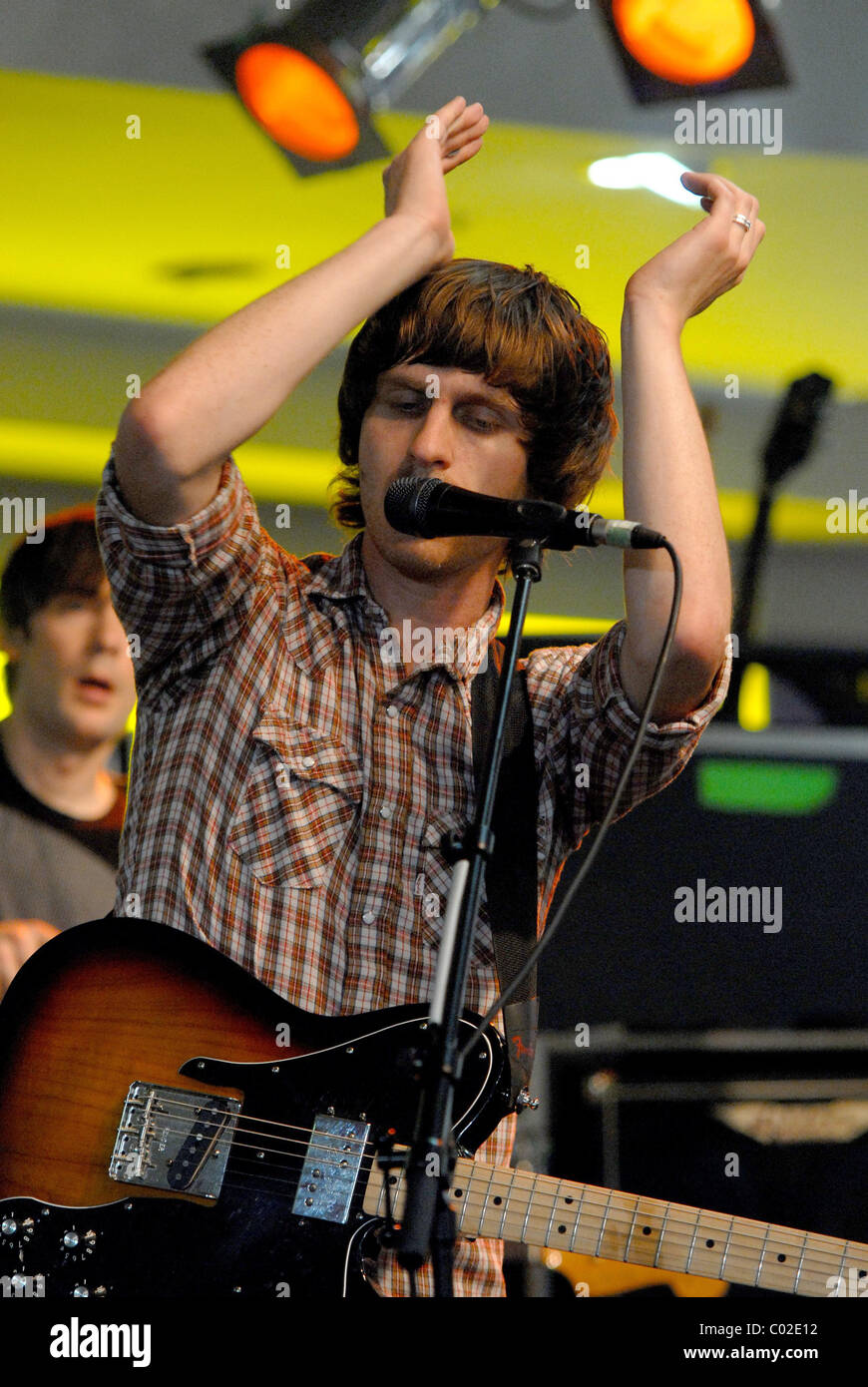 Carey Willets of Athlete performing live at Oxford Street HMV music ...