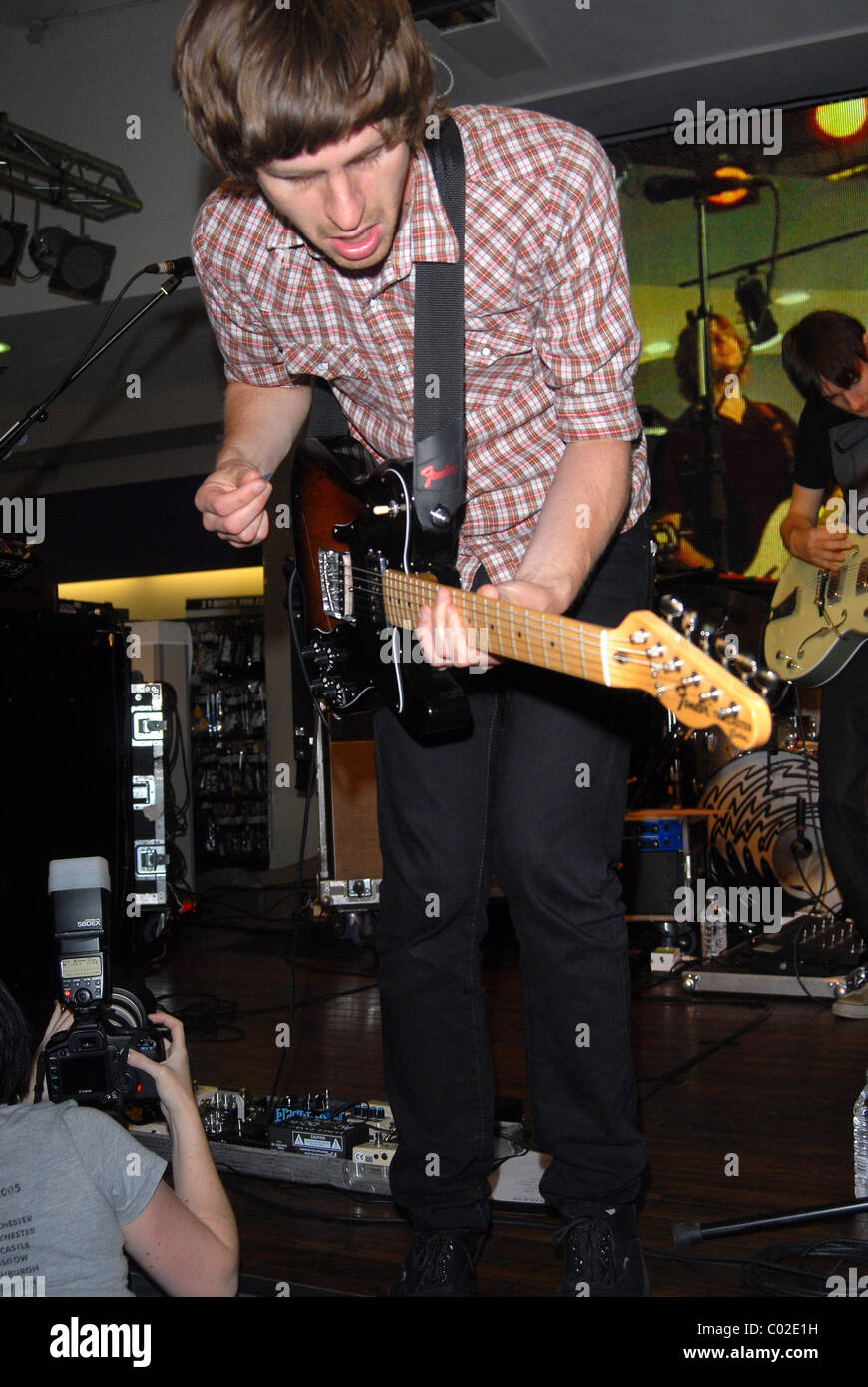 Carey Willets of Athlete performing live at Oxford Street HMV music ...