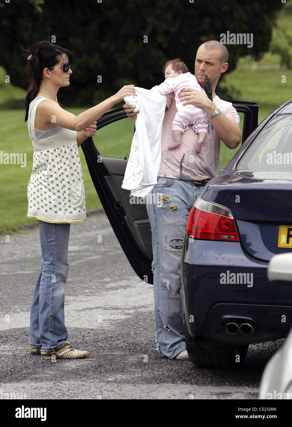 Edel Lynch and Michael Barret leaving Kinnity Castle the morning after ...