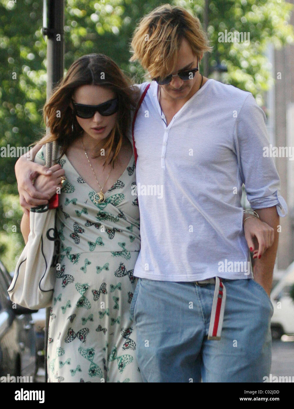 Keira Knightley and boyfriend Rupert Friend leaving her house London ...