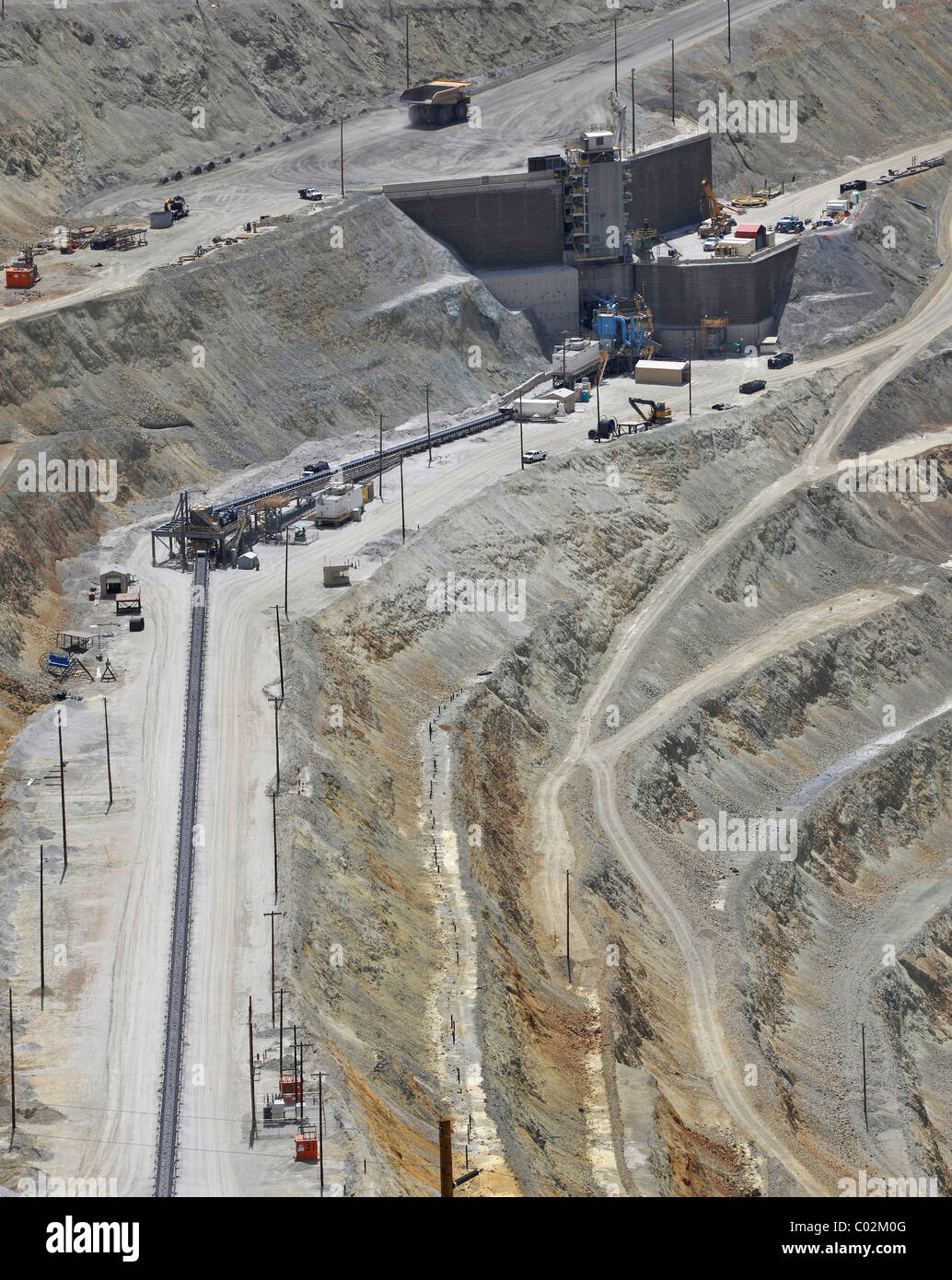 Conveyor belt, Bingham Canyon Mine or Kennecott Copper Mine, largest ...