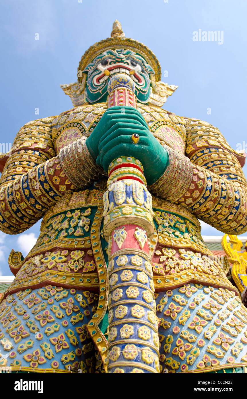 ornate temple figures Bangkok Thailand Stock Photo - Alamy
