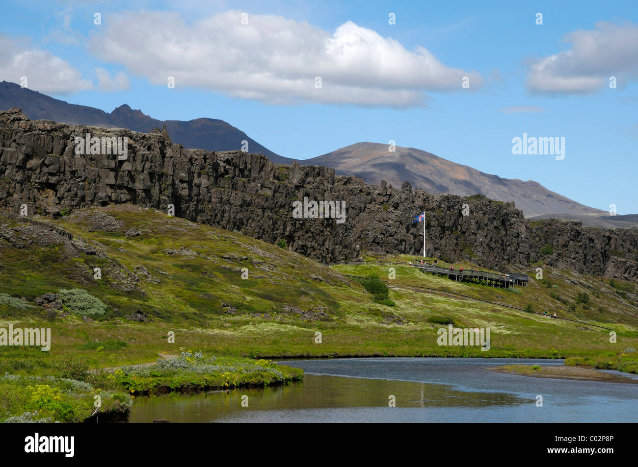 Þingvellir National Park, Pingvellir with Loegberg Mountain, Iceland ...
