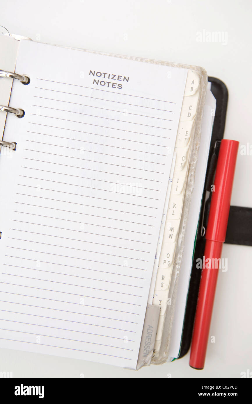 Filofax hi-res stock photography and images - Alamy