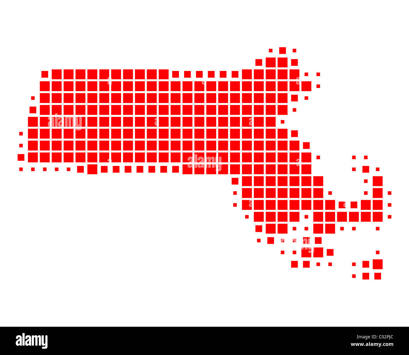 Map of Massachusetts Stock Photo - Alamy