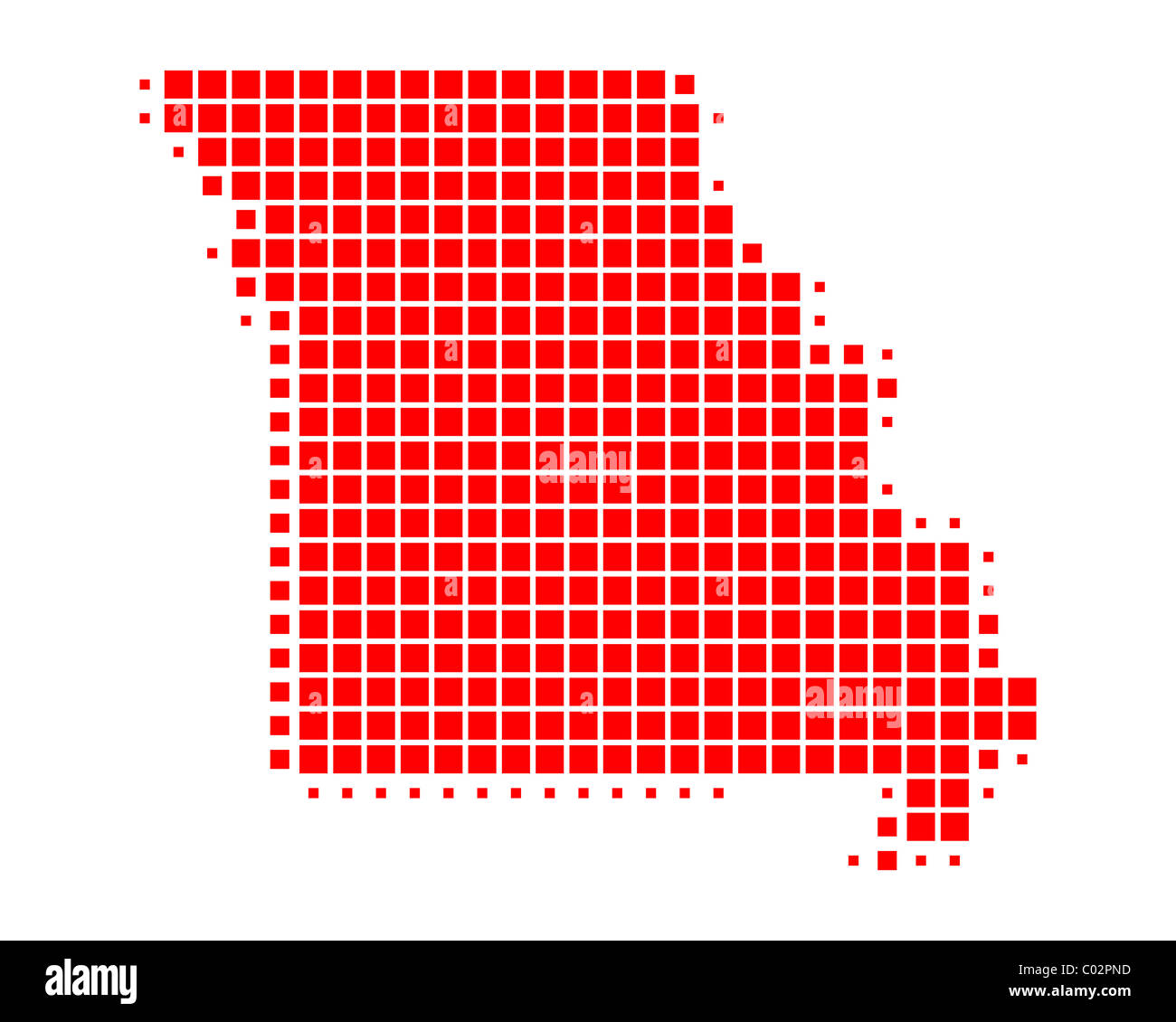 Map of Missouri Stock Photo - Alamy