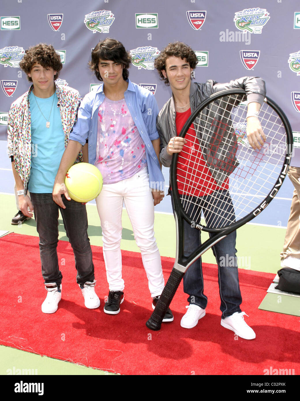 The Jonas Brothers 2007 Arthur Ashe Kids Day at the USTA Billie Jean ...