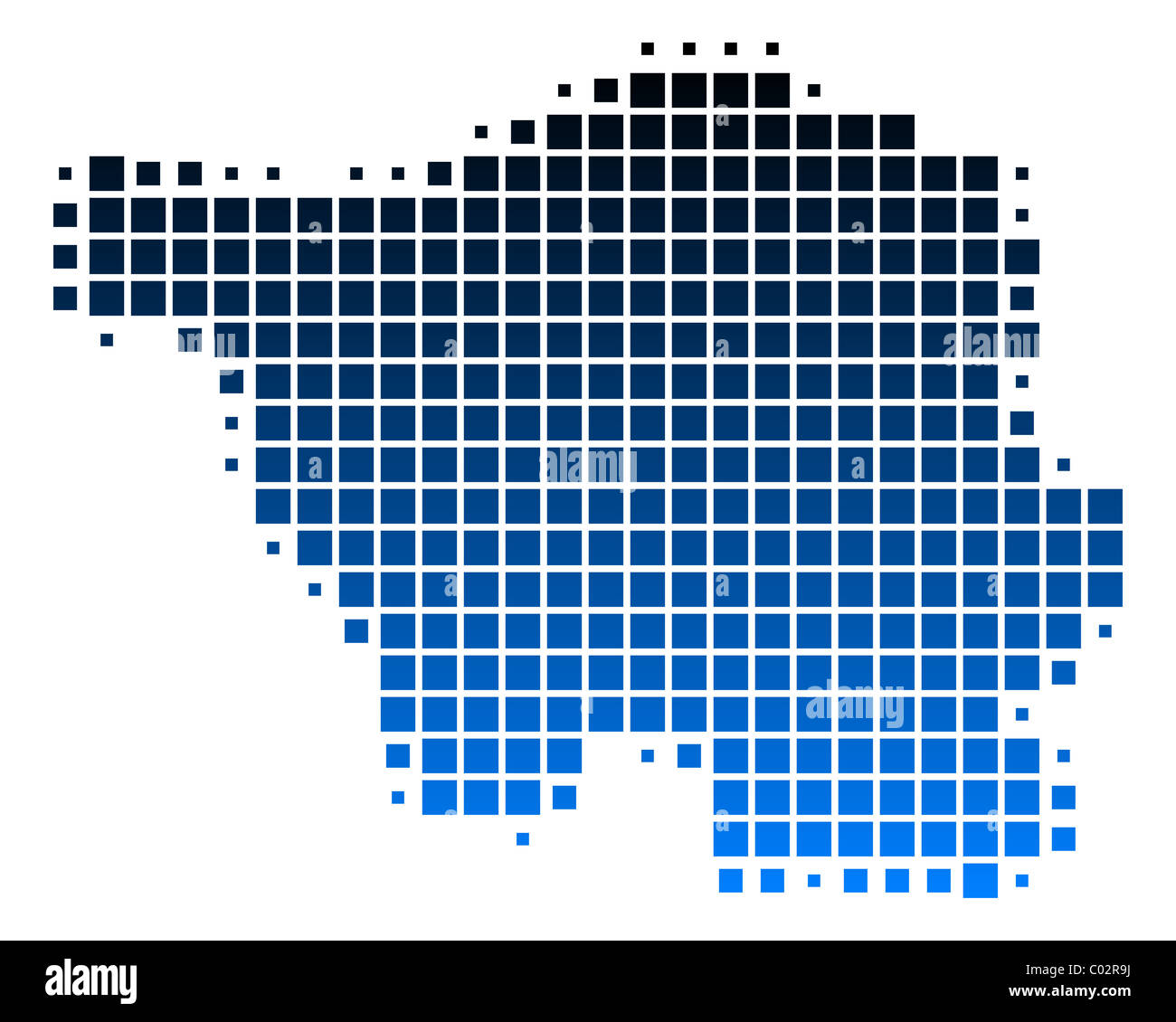 Map of Saarland Stock Photo - Alamy