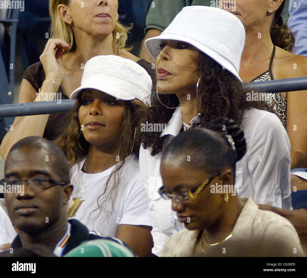 Janet Jackson Enjoying the tennis, in the audience, at Day 1 of the US ...