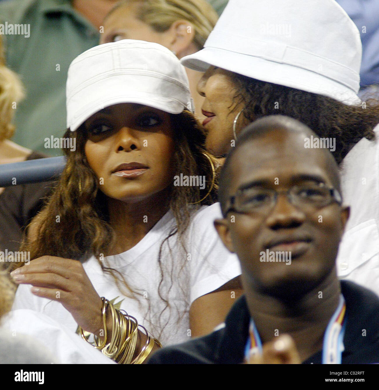 Janet Jackson Enjoying the tennis, in the audience, at Day 1 of the US ...
