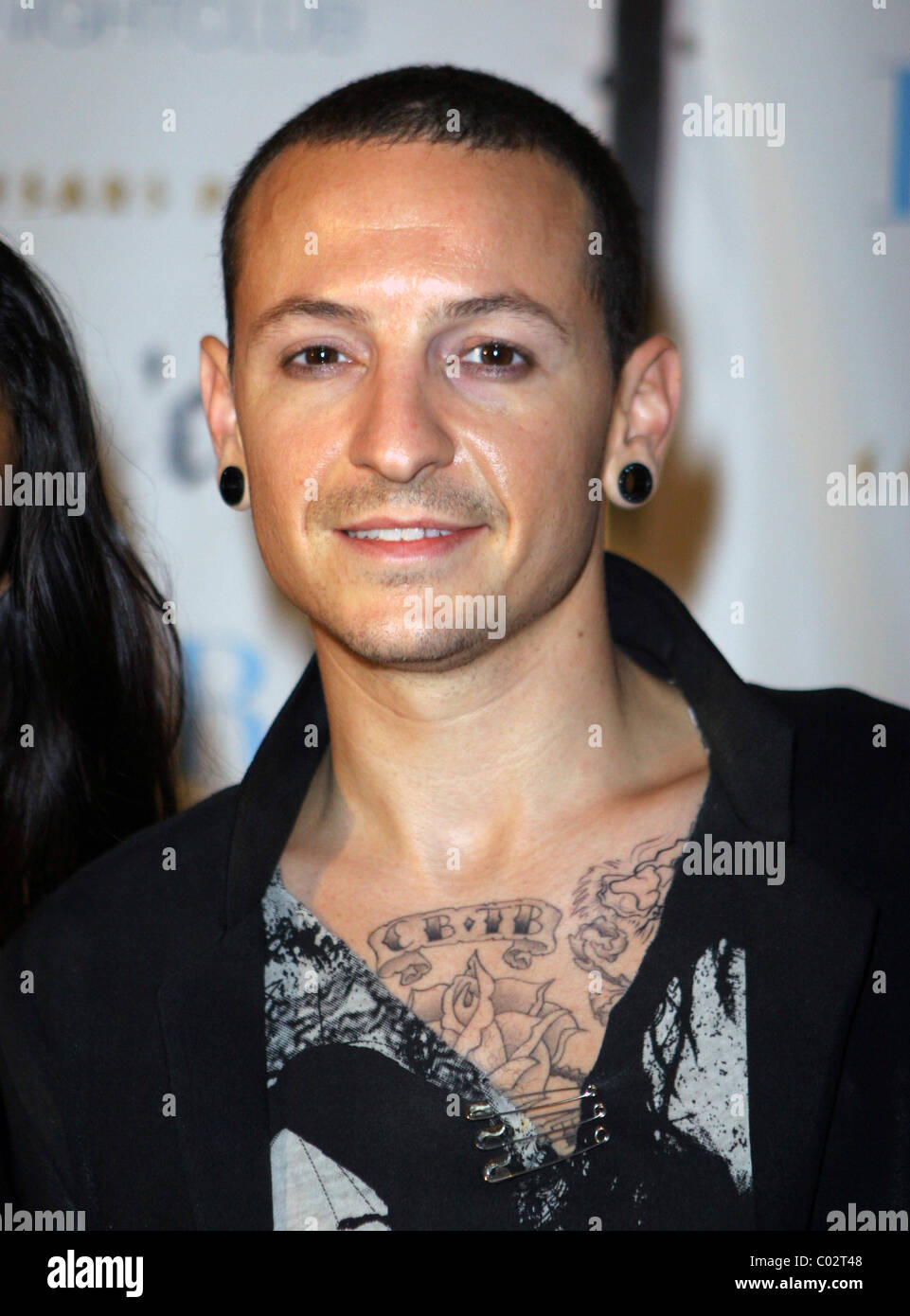 Chester Bennington attends fashion centre stage event at Pure Nightclub ...