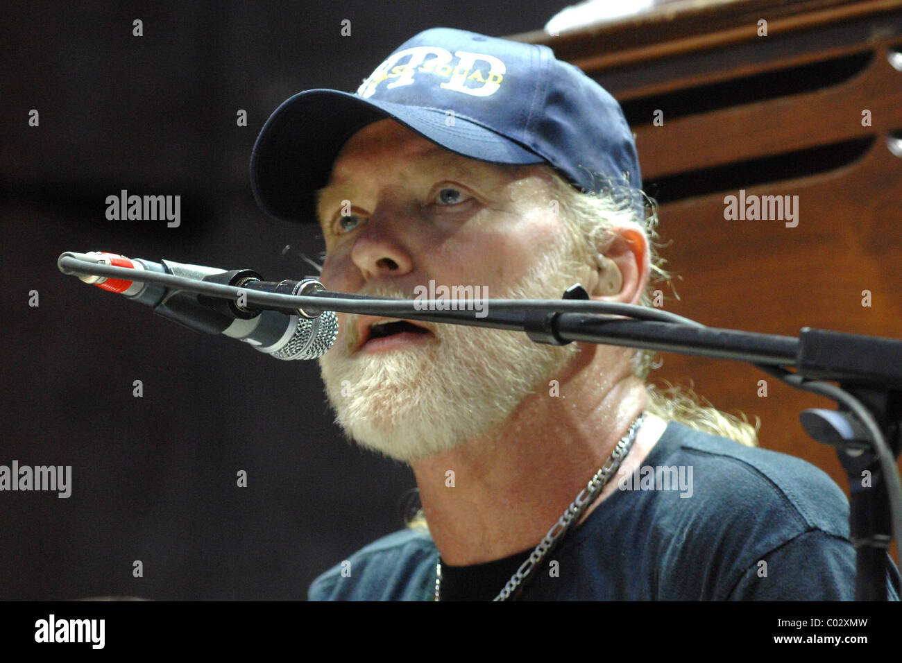 Gregg Allman performing at 'Farm Aid' on Randall's Island New York City ...