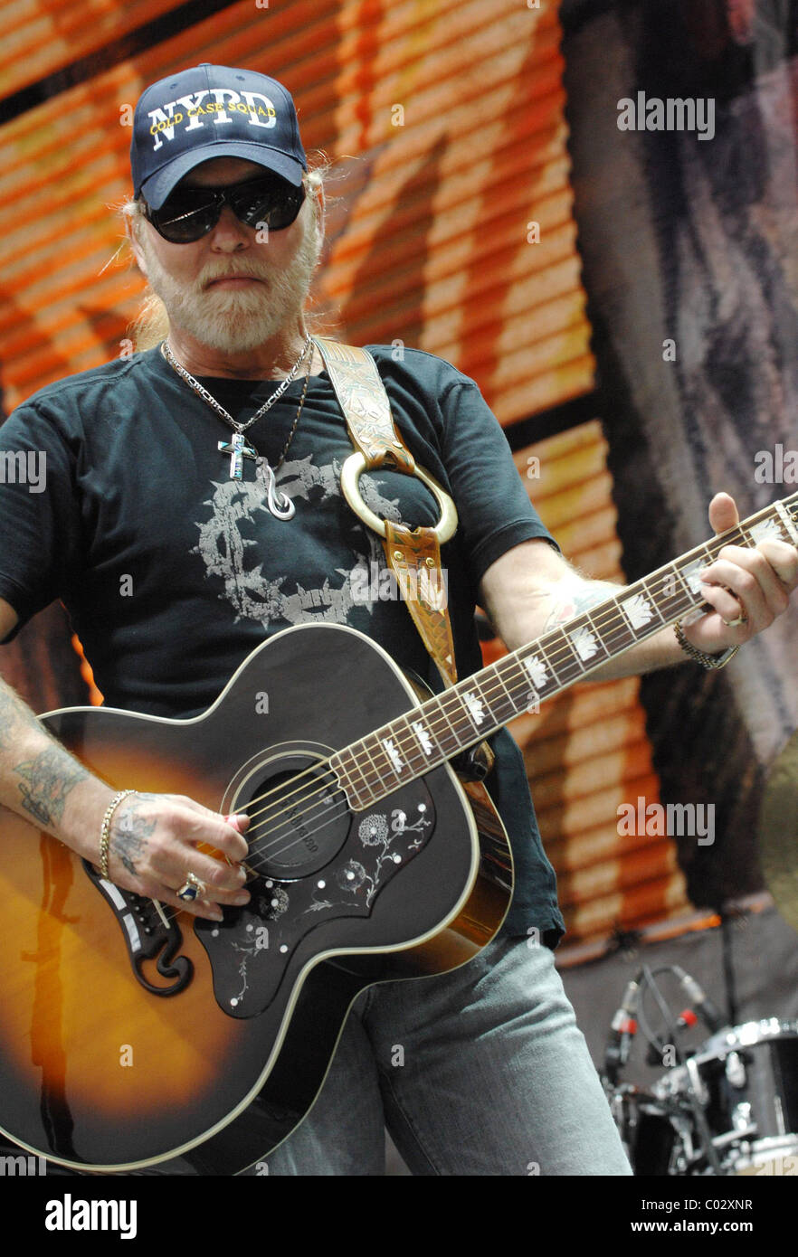 Gregg Allman performing at 'Farm Aid' on Randall's Island New York City ...
