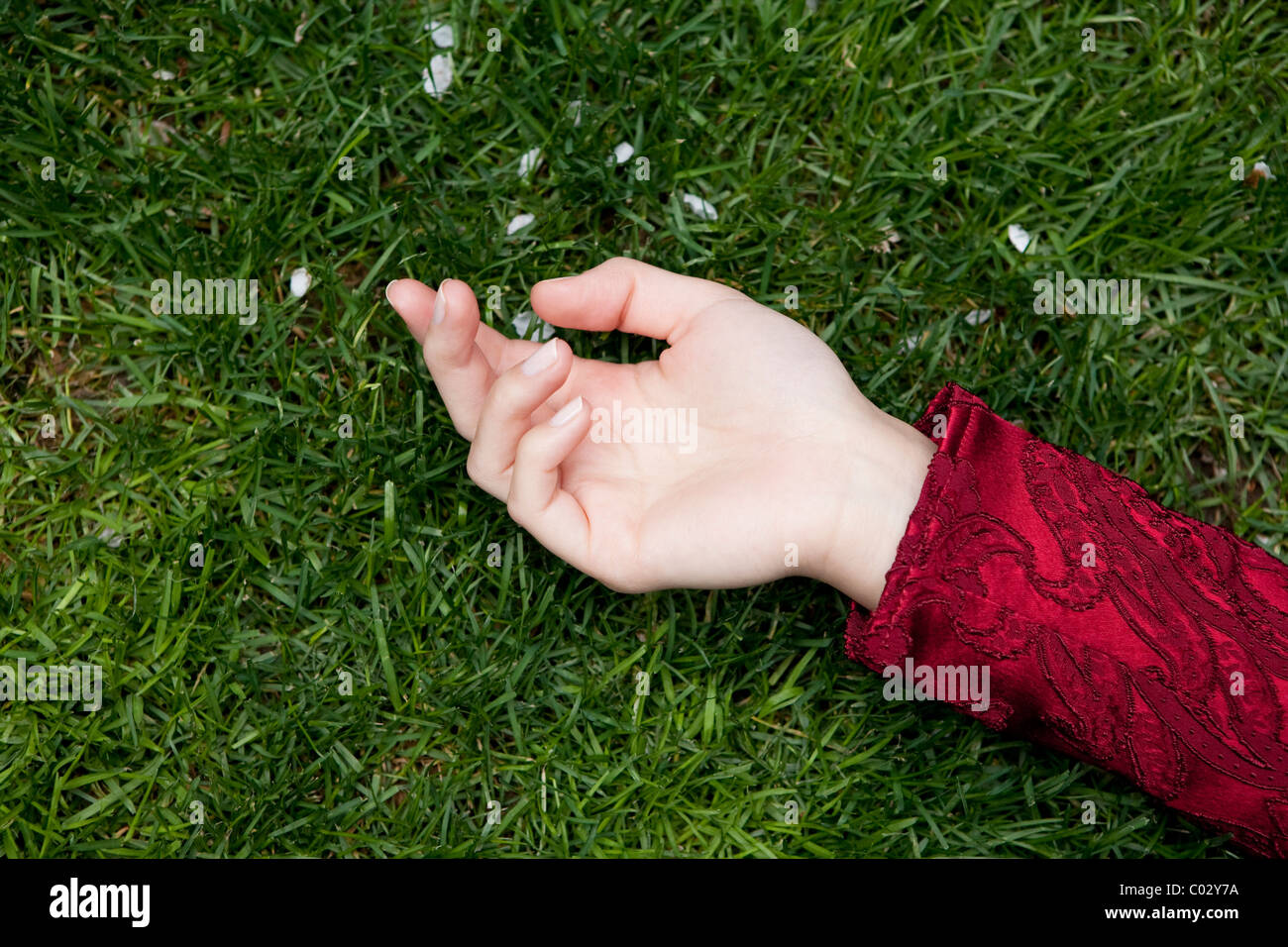 hand on grass Stock Photo - Alamy