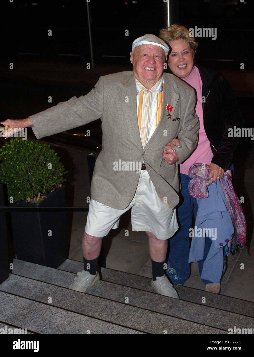 Veteran Hollywood actor Mickey Rooney arrives back at the Conrad Hotel ...