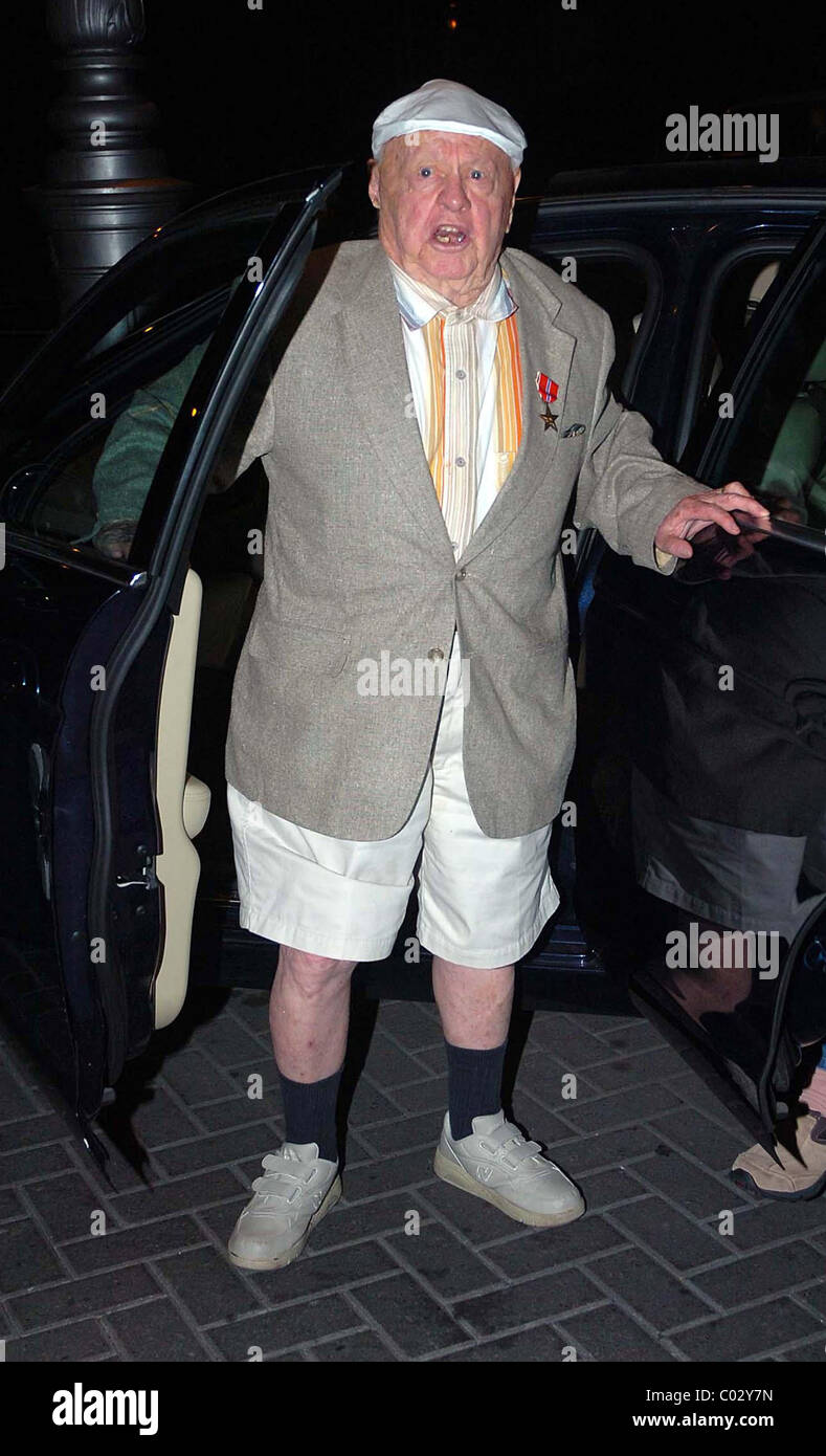 Veteran Hollywood actor Mickey Rooney arrives back at the Conrad Hotel ...