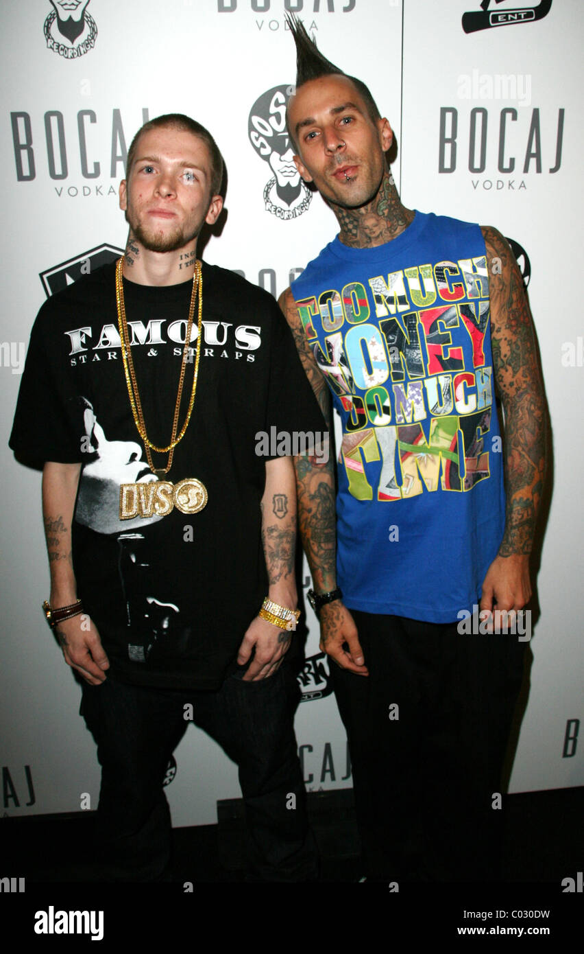 Jeremy Rogers and Travis Barker The 2007 MTV Video Music Awards after ...
