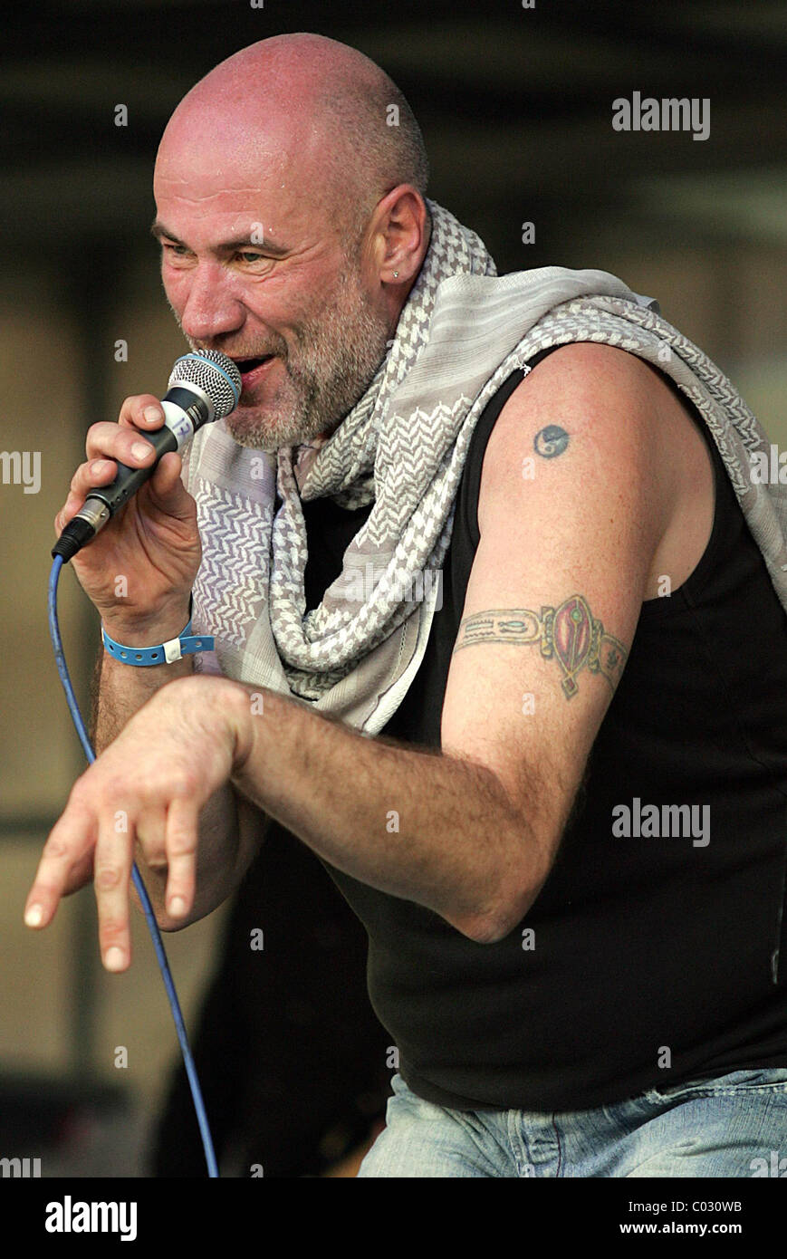 Derek Dick Fish performing live on stage at 'Hobble On The Cobbles ...