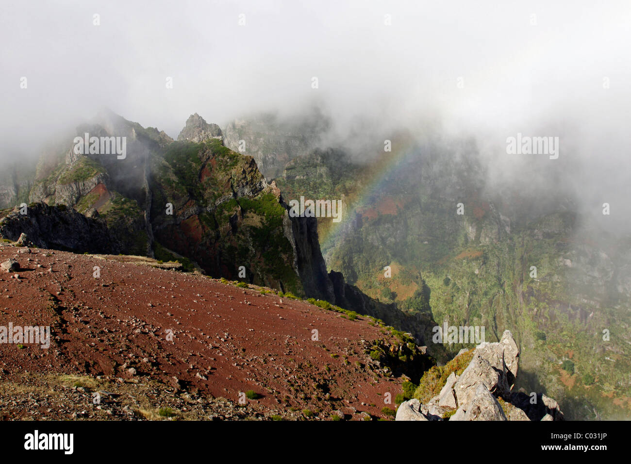 Mt Pico do Arieiro, Arieiro, 1818m, Madeira, Portugal, Europe Stock ...
