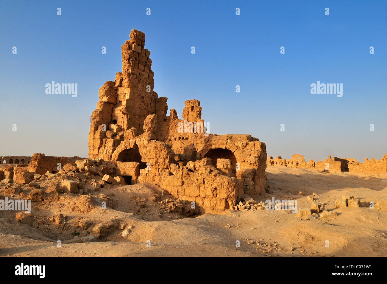 Byzantine ruins at the archeological site of Resafa, Sergiopolis, near ...
