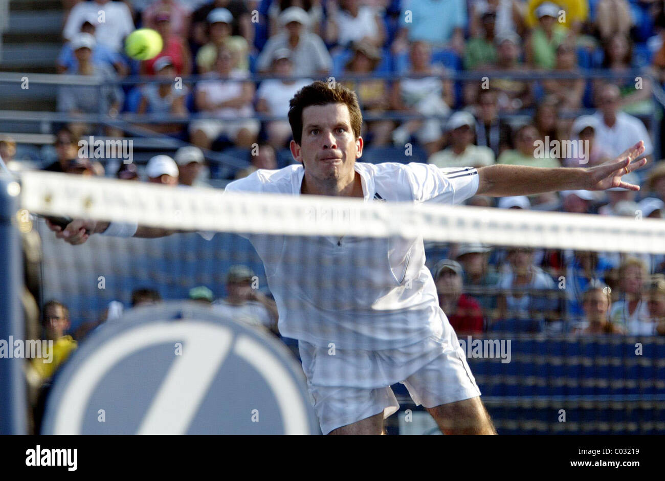 Tim Henman competing in day three of The US Open 2007 at Arthur Ashe ...