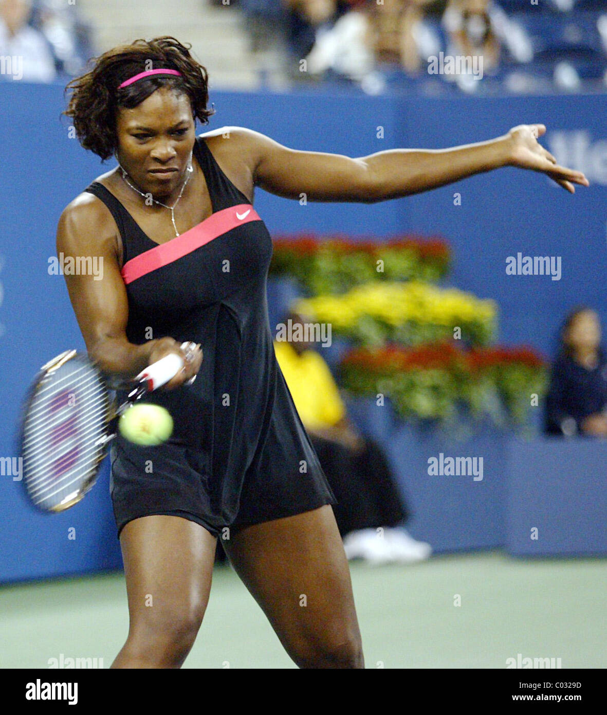 Serena Williams competing in day three of The US Open 2007 at Arthur ...
